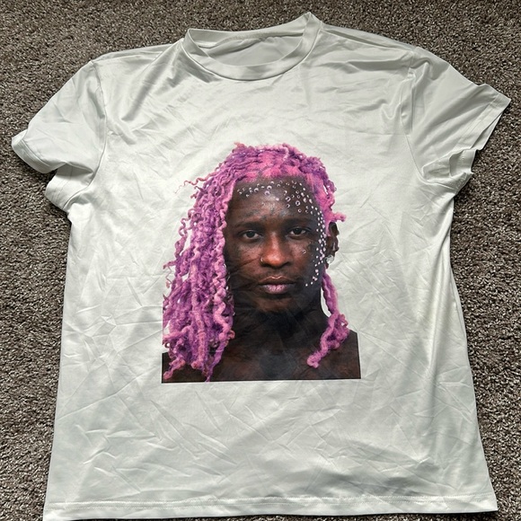 Tops | Young Thug With Purple Hair Shirt | Poshmark
